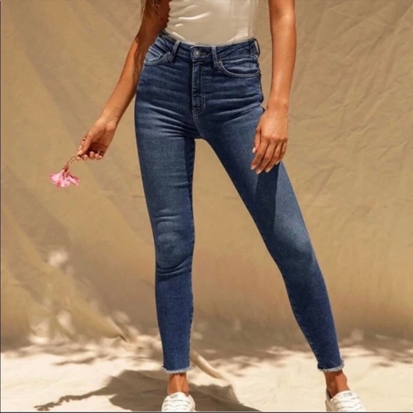 Free People | Jeans | We The Free Raw High Rise Denim Jeggings 25 ...